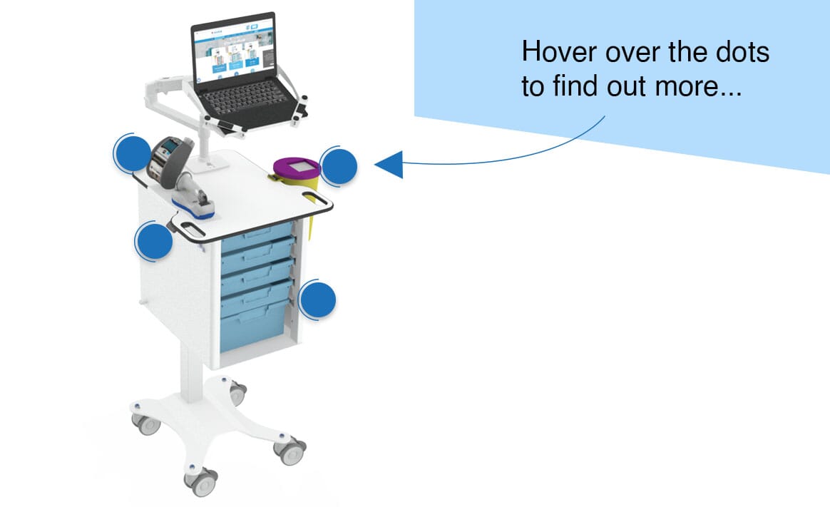 Medicab | Dalen Healthcare | Height Adjustable Medical Cabinet